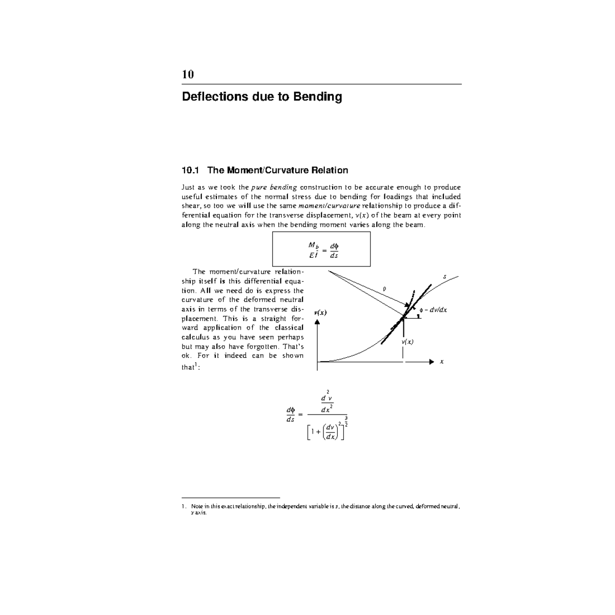 Deflections due to Bending - 10 Deflections due to Bending 10 The ...