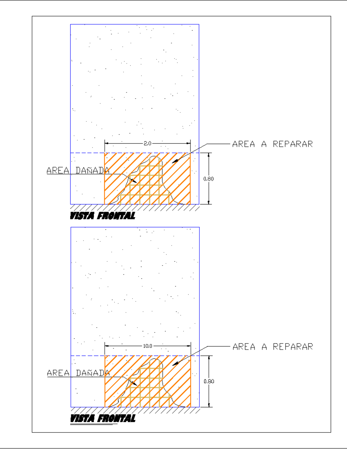 2 REAHBILITACION - Análisis Estructural 1 - 2 AREA A REPARAR AREA ...