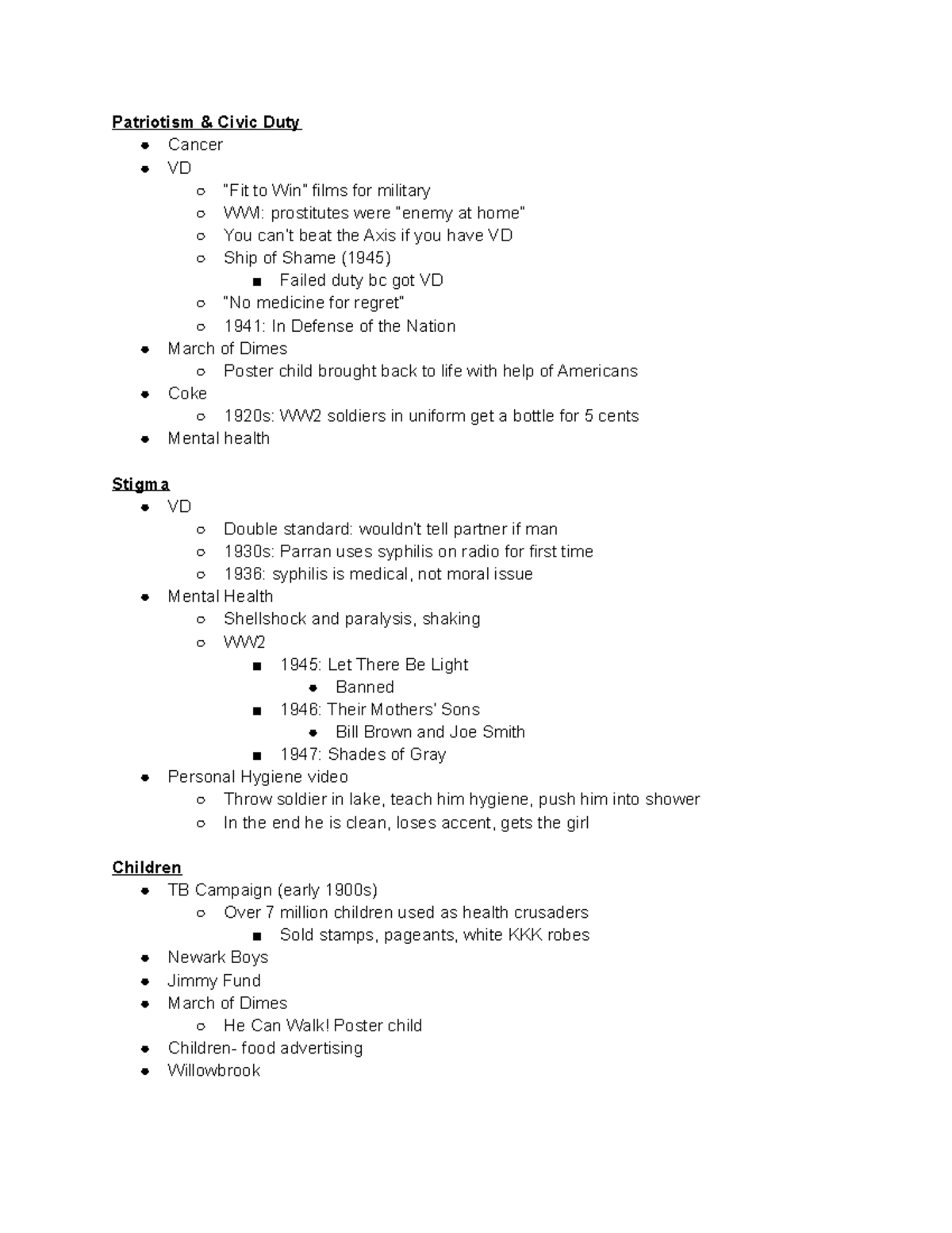 Final Study Guide - Patriotism & Civic Duty Cancer VD “Fit to Win ...