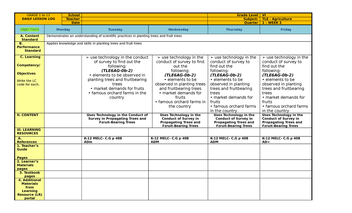 Inbound 8508491791480813224 - GRADE 1 to 12 DAILY LESSON LOG School ...