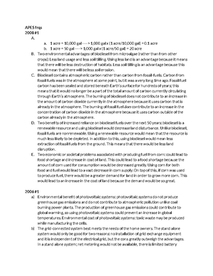APES Unit 3 Test The Living World - Unit 3: The Living World FRQ’s ...