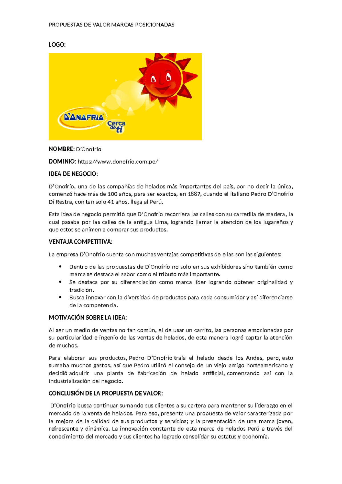 Propuesta De Valor De Marcas PA2 - PROPUESTAS DE VALOR MARCAS ...