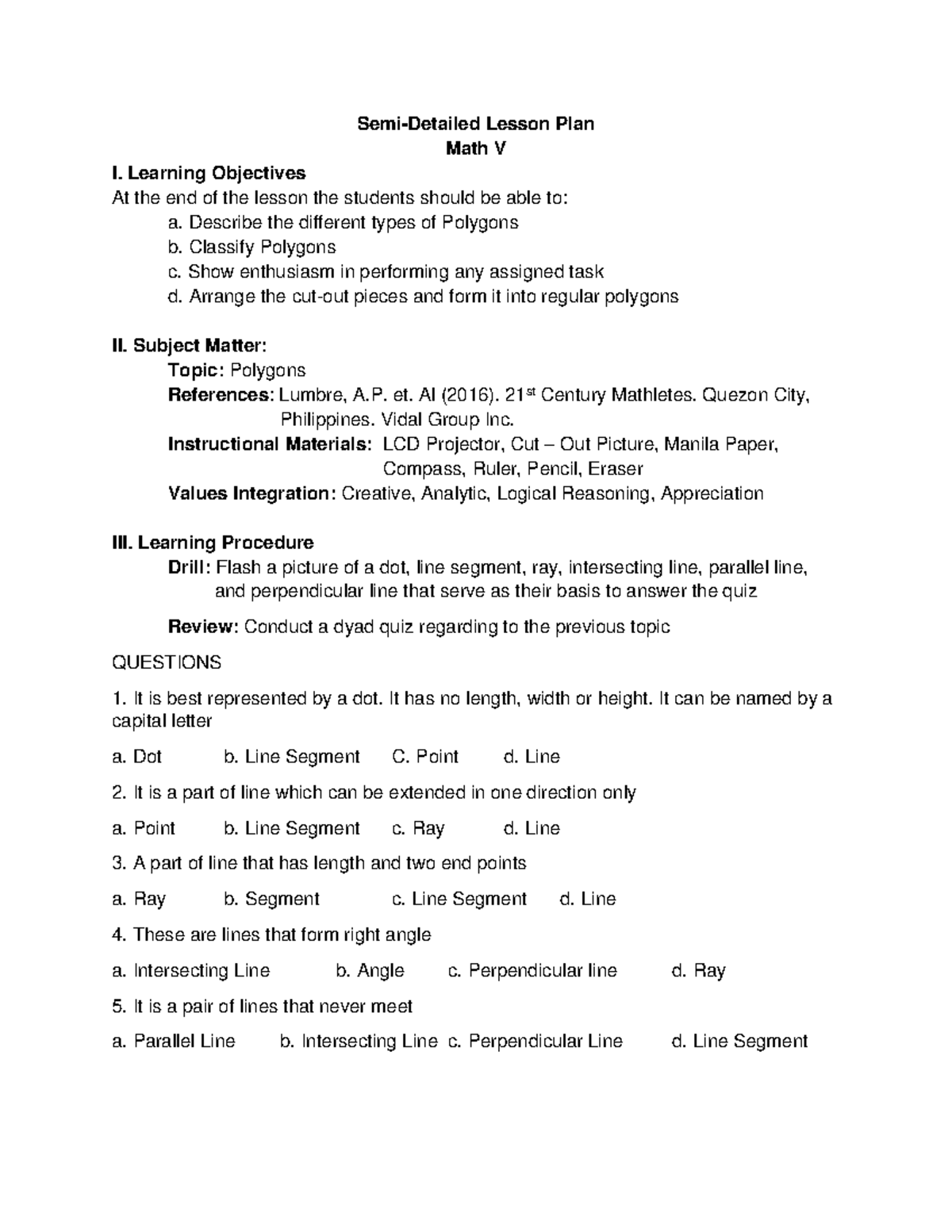 Semidetailedlessonplanliteracy-191022011 435 - Semi-Detailed Lesson ...