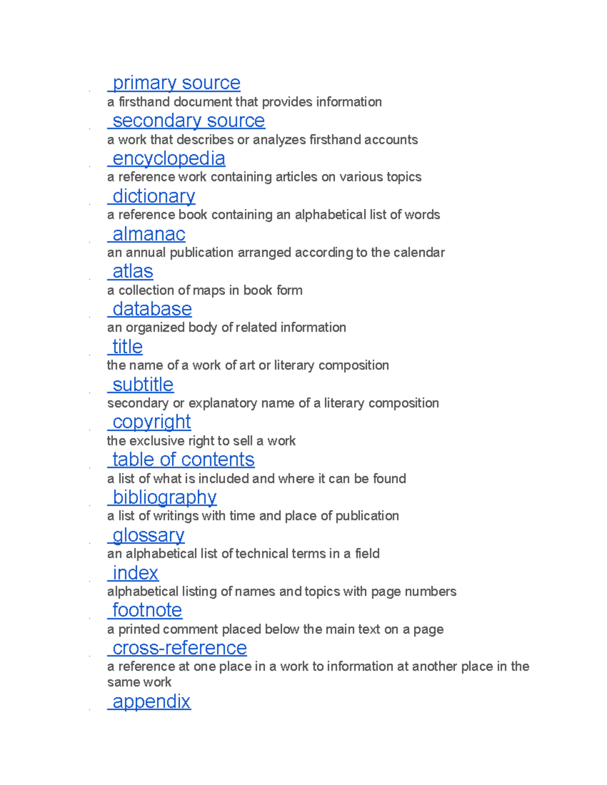 Choosing and evaluating source information - primary source a firsthand ...