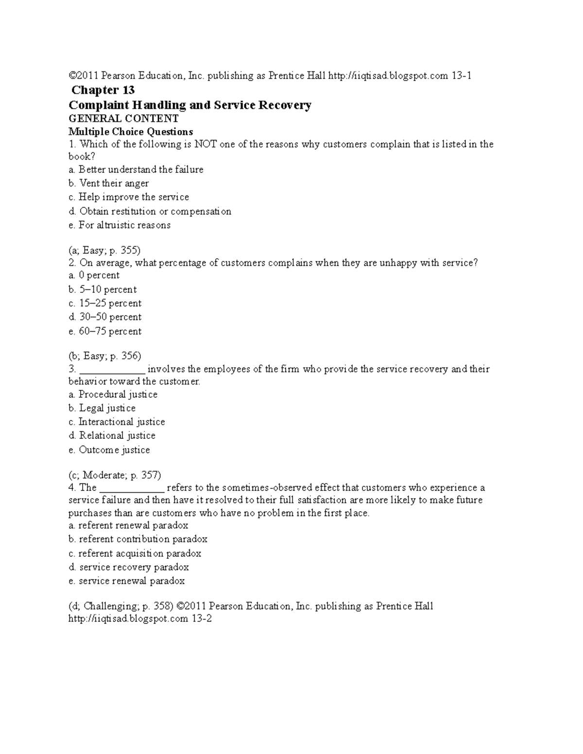 Exam 2018, questions and answers - Pearson Education, Inc. publishing ...