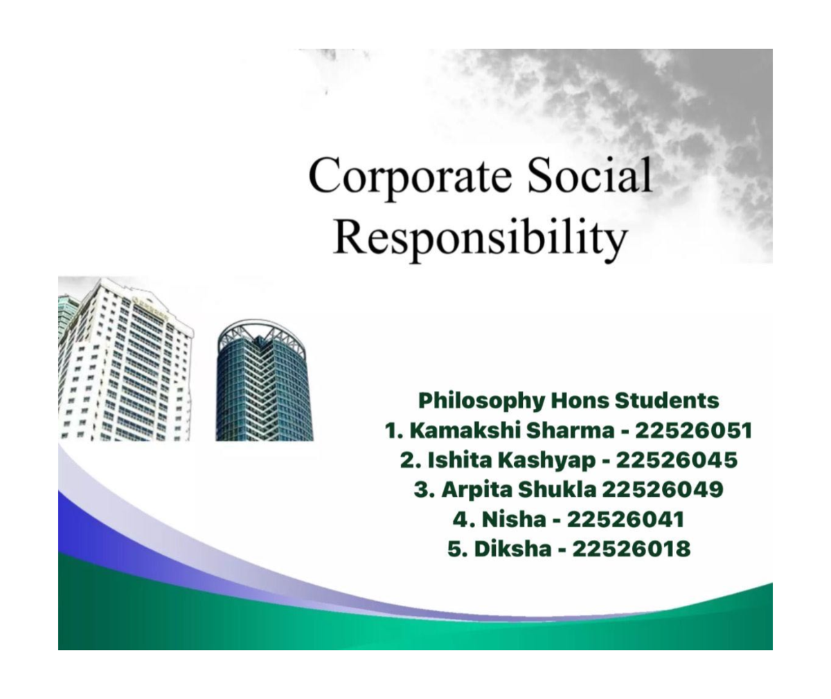 CSR - Group 7 - Psychology at work, csr notes with case study ...