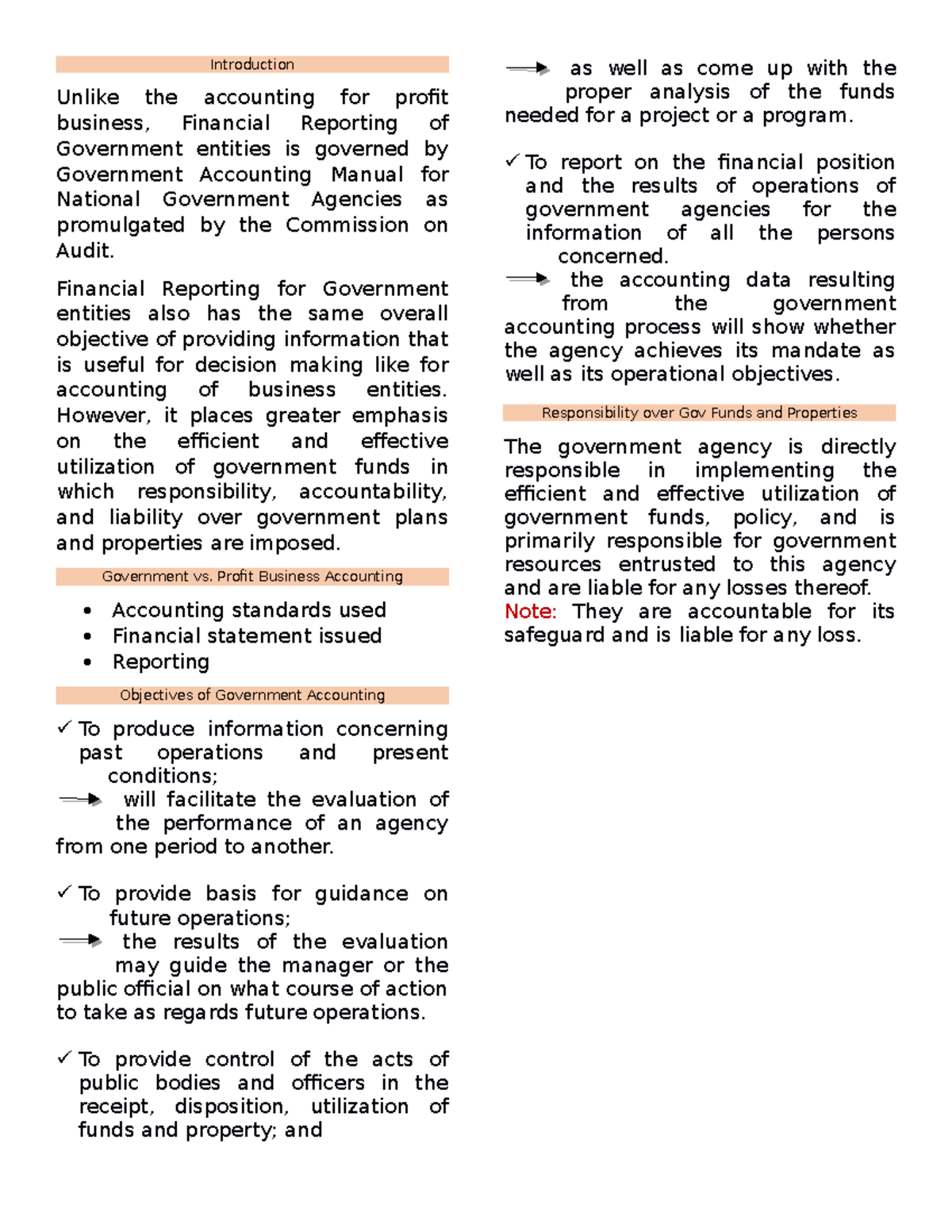 Government Accounting - Financial Reporting for Government entities ...