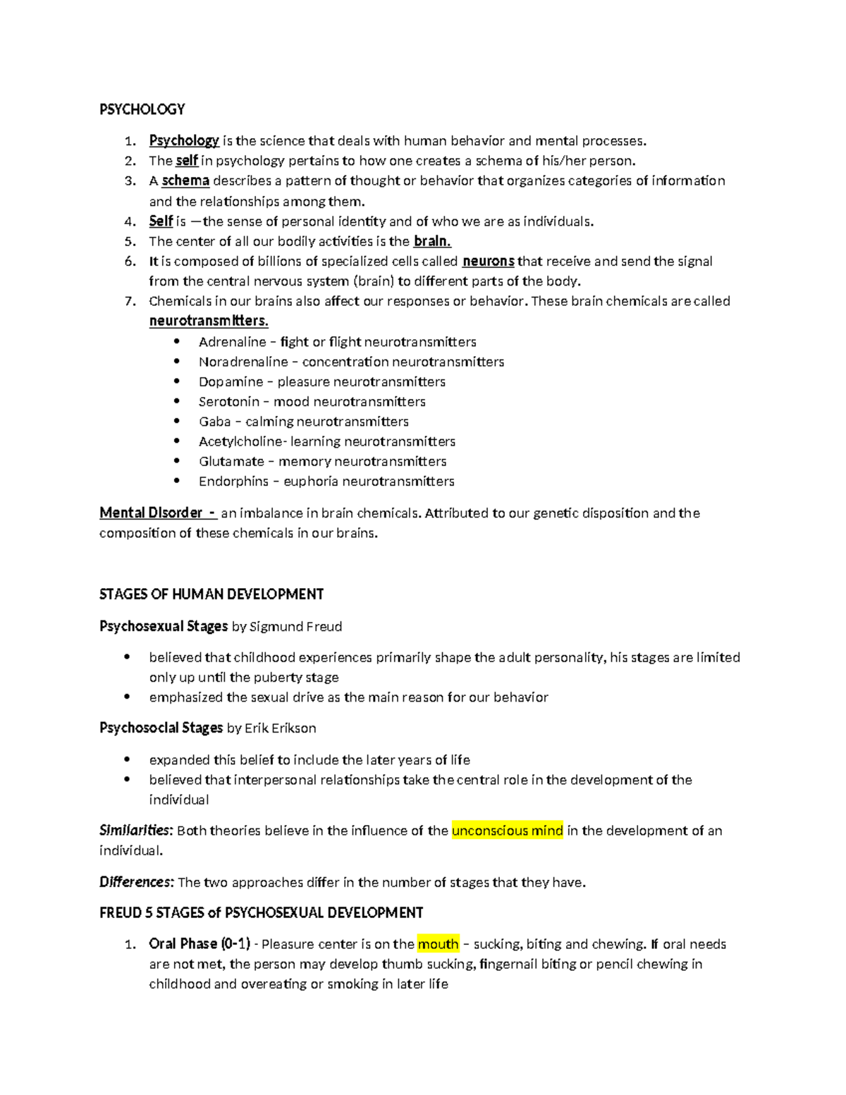 Understanding the Self Reviewer - PSYCHOLOGY Psychology is the science ...