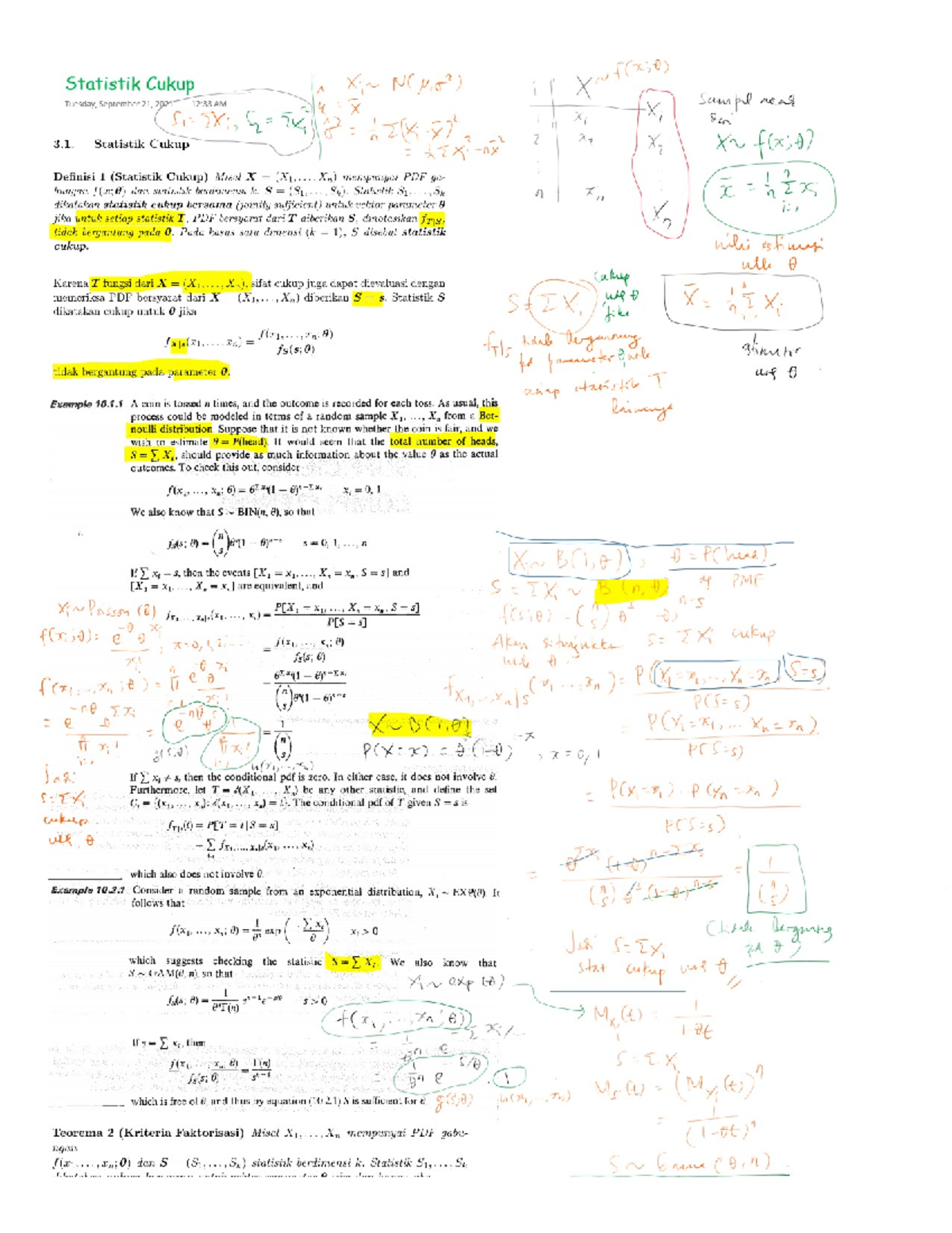 11 psm B - Lecture notes 11 - Pengantar Statistika Matematika - Studocu
