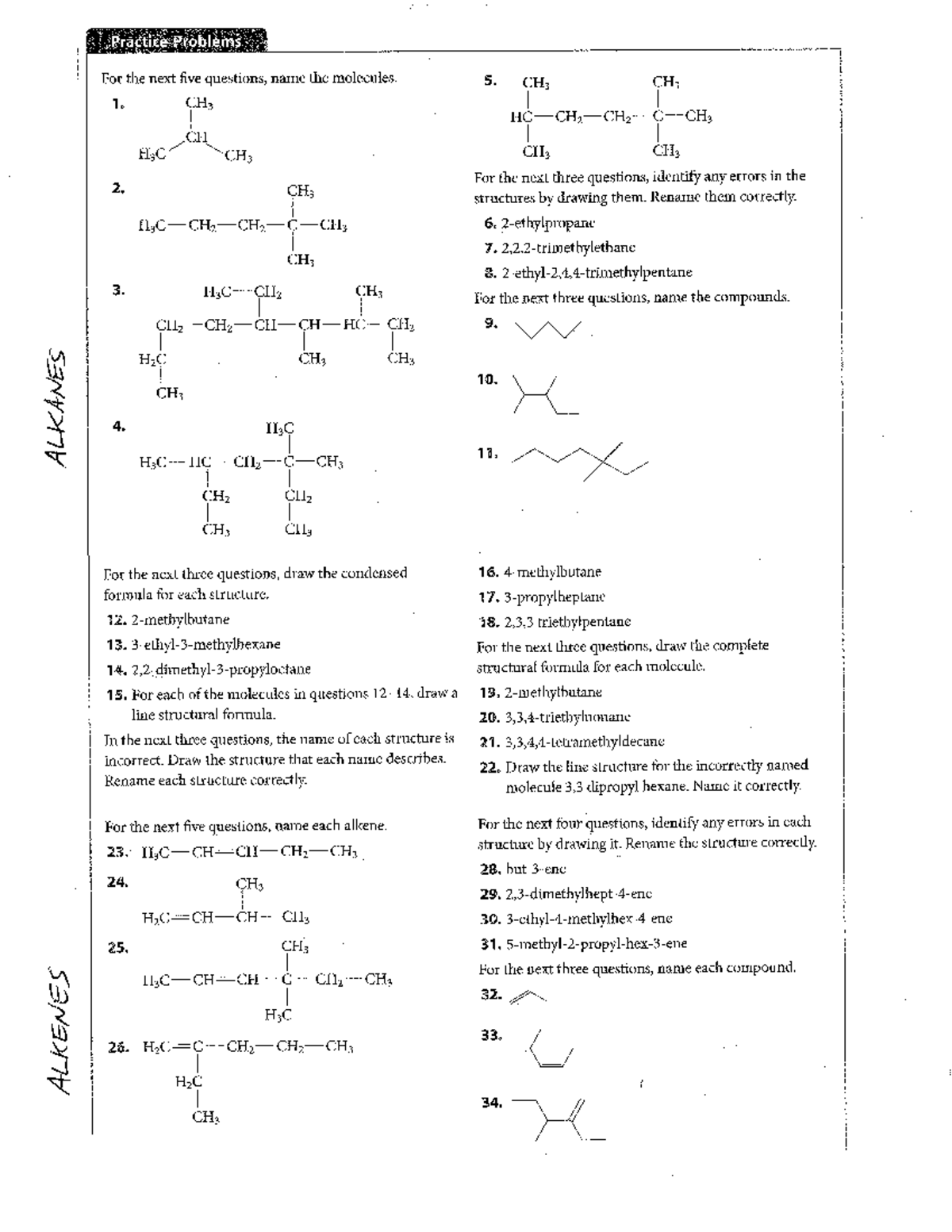 ALL Nomenclature Practice Sheet (2019) - chemistry - Studocu