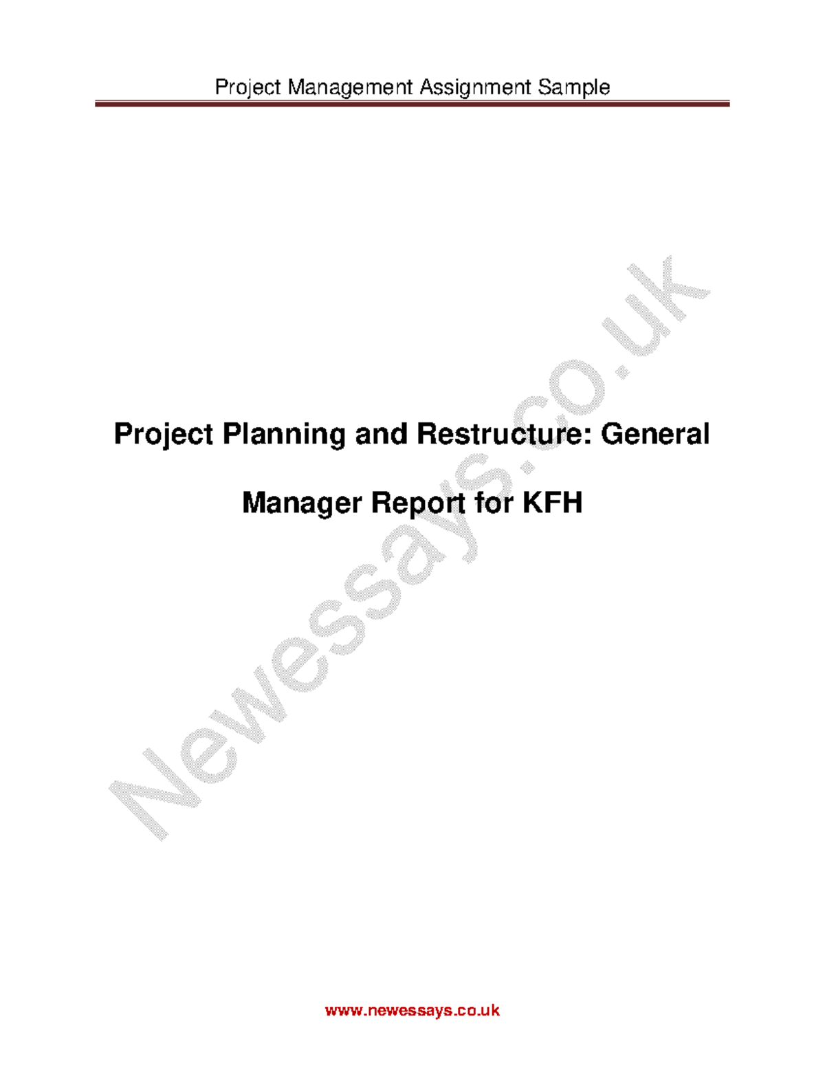 Project Management Assignment Sample Project Management Assignment