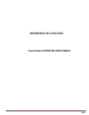 Communicative II (2) - This the communication course - Unit I LIFE ...