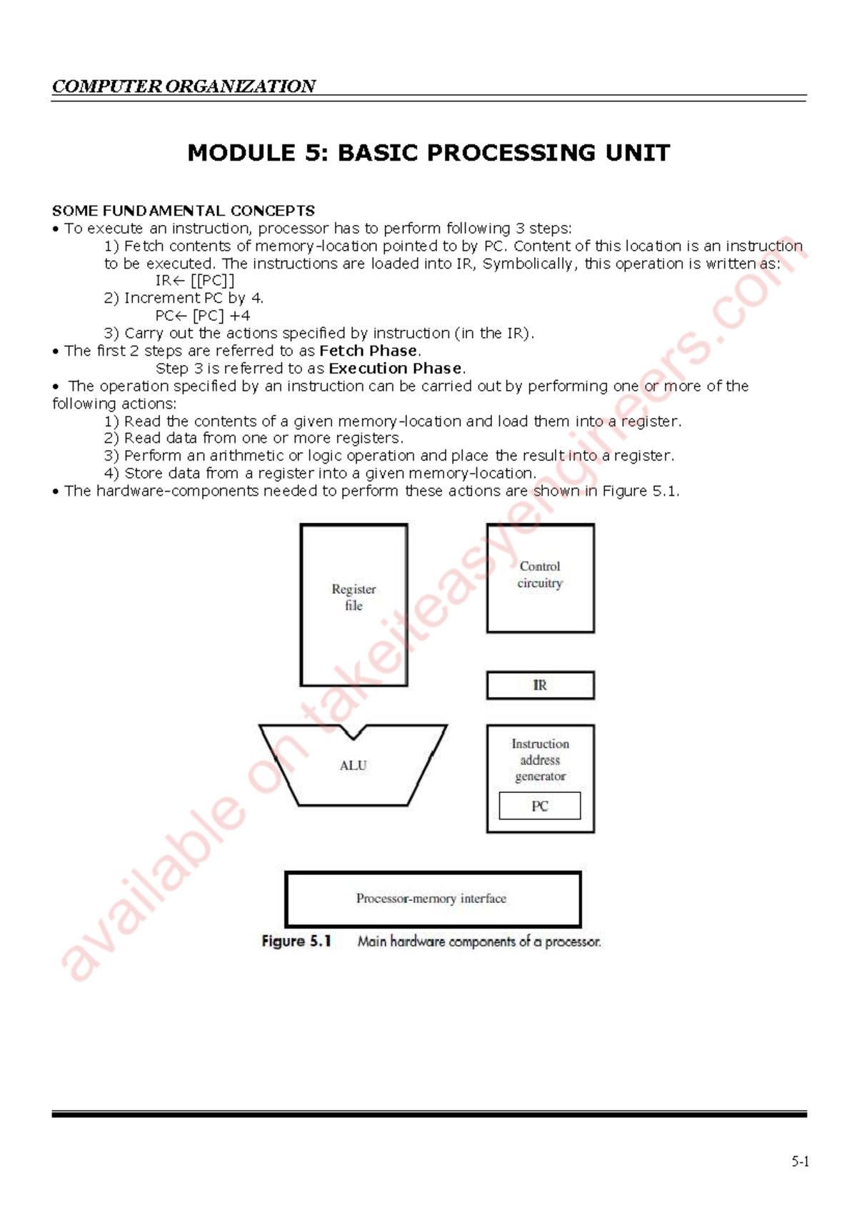 M5 tie CO - These are some 21CS34 Notes - MODULE 5: BASIC PROCESSING ...