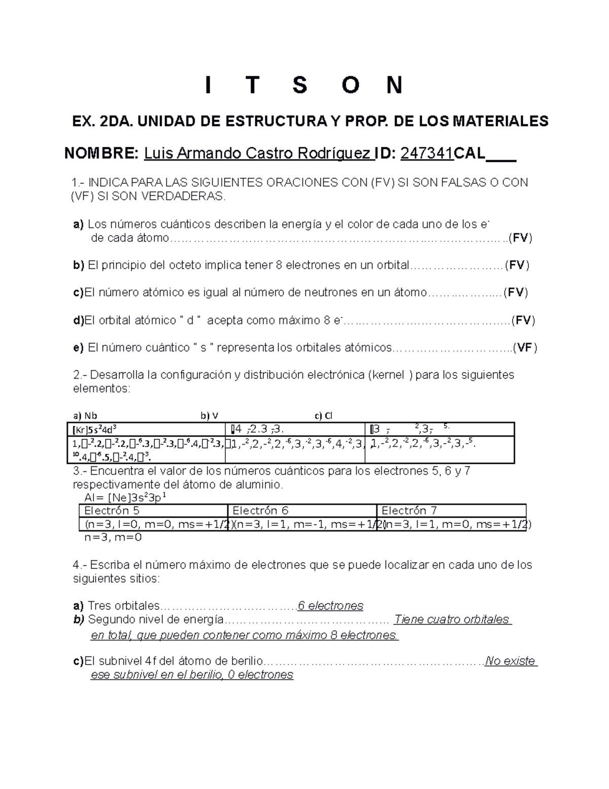 Ly M 2DO. EX PROP MAT - Examen - I T S O N EX. 2DA. UNIDAD DE ...