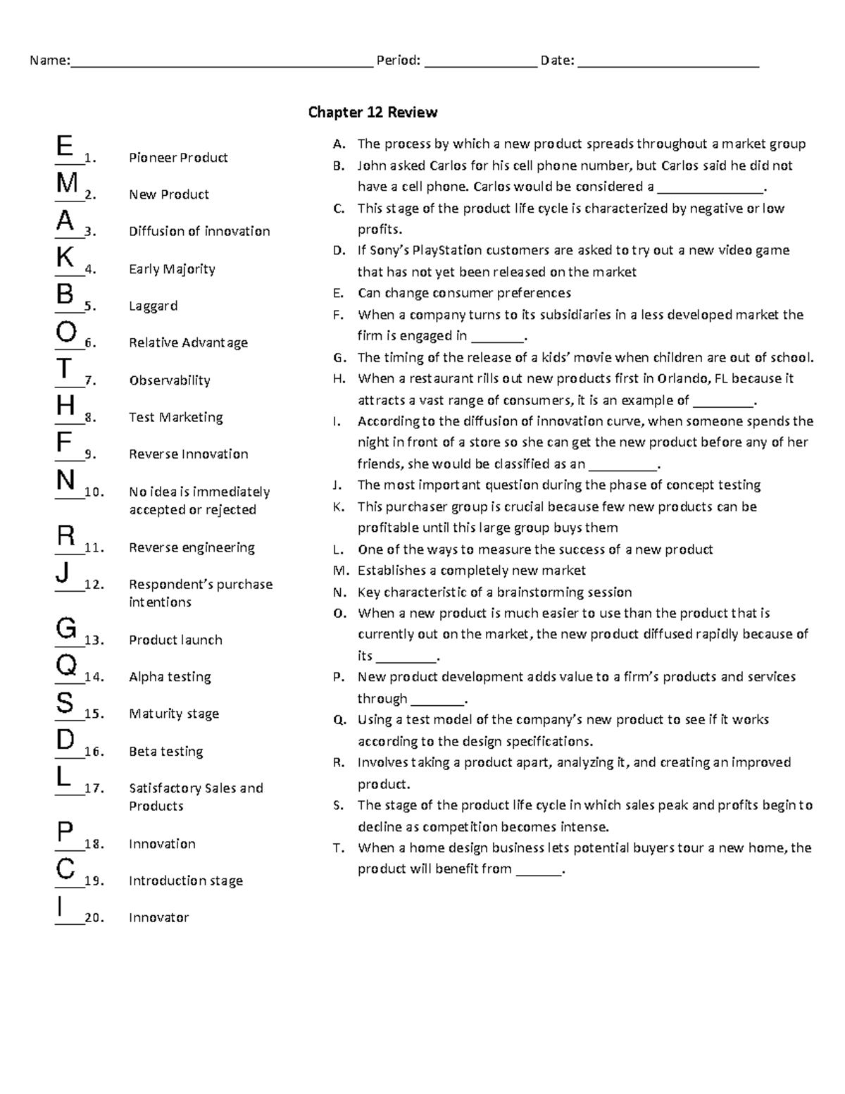 Chapter 2 Review done - Name ...