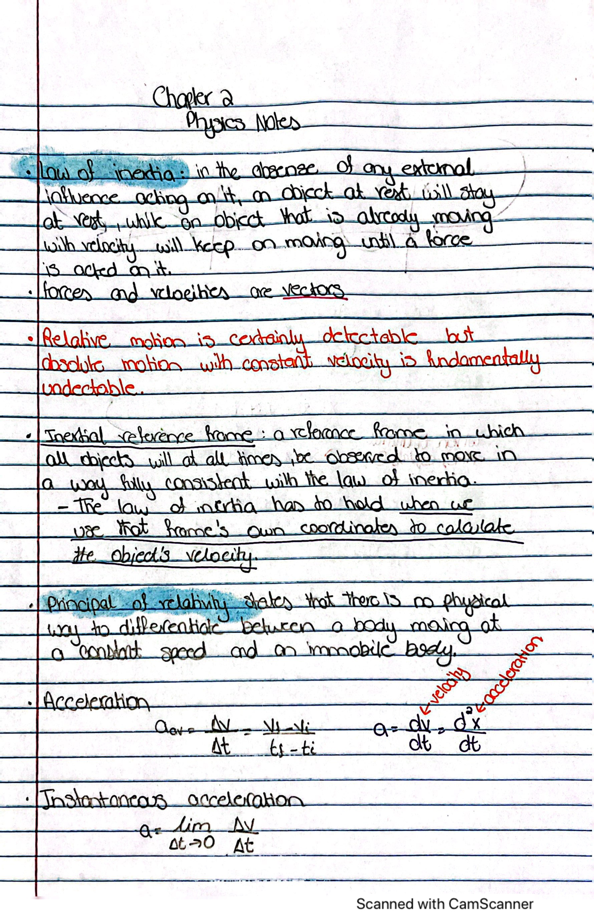 Physics Chapter 2 Lecture Notes - PHYS 2054 - Studocu