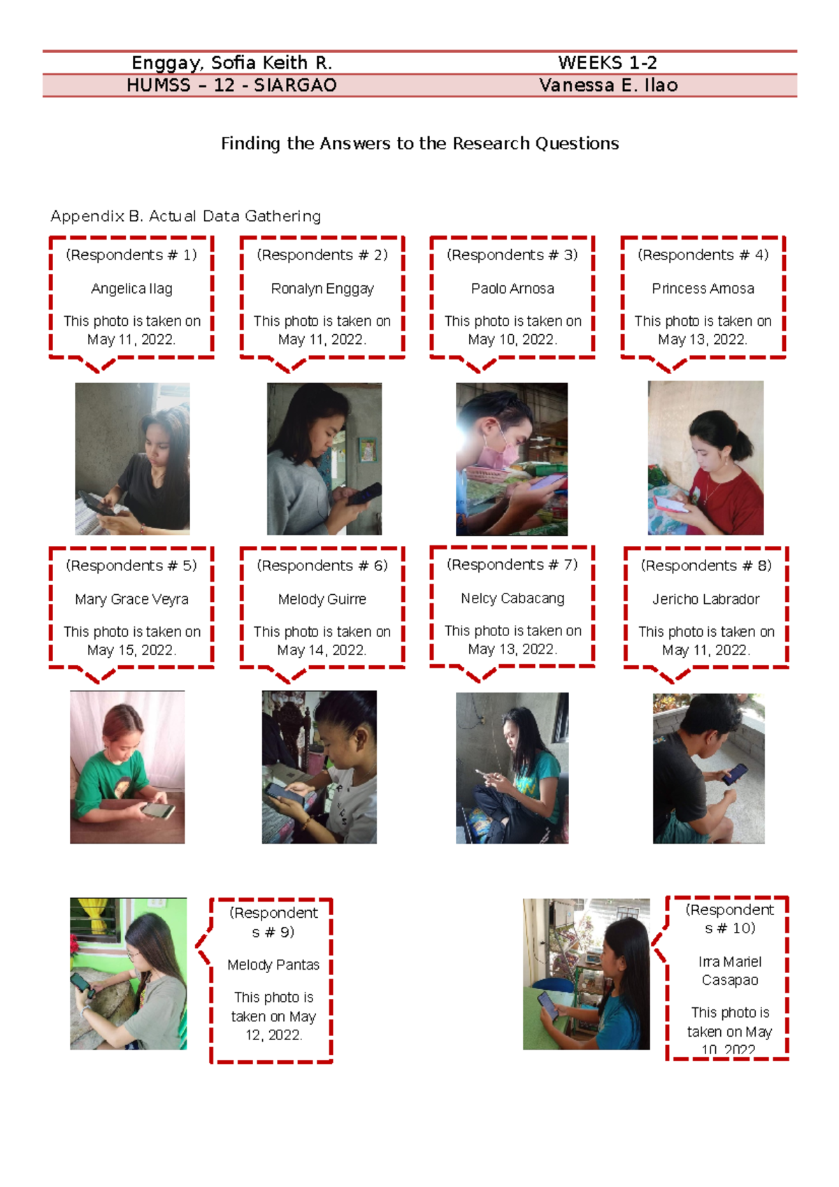 Enggay Sofia Keith Humss 12- Siargao (3i -) - Enggay, Sofia Keith R. WEEKS 1- HUMSS – 12 ...