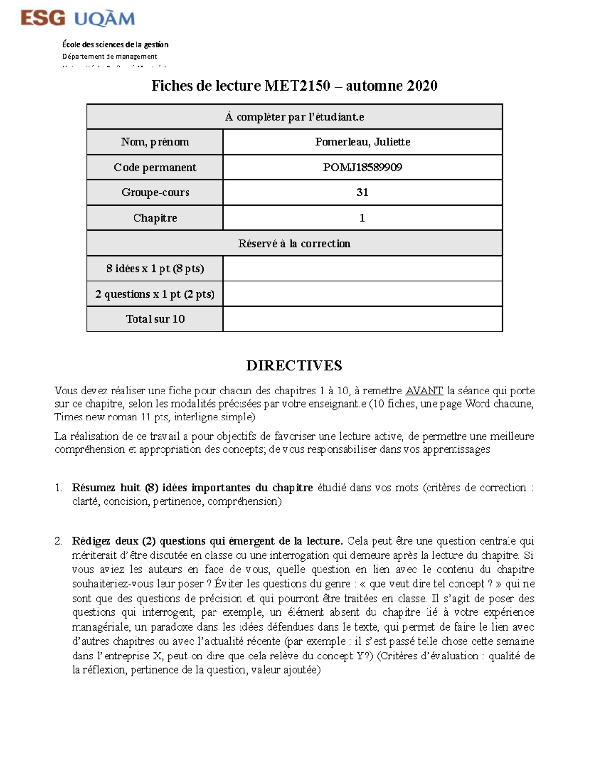 Fiche de lecture 1 - Cela peut être une question centrale qui ...