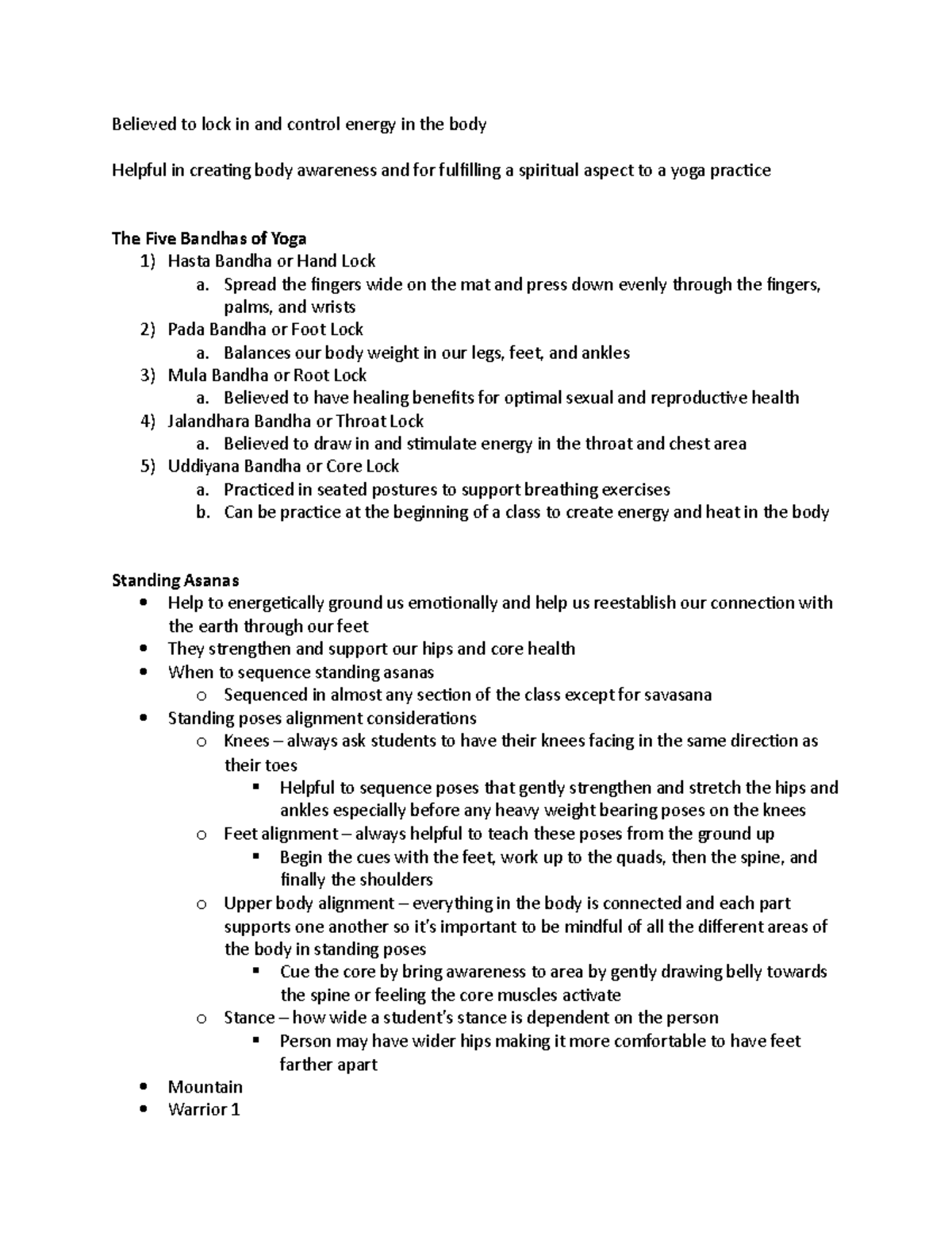 Yoga Asana Foundations - Believed to lock in and control energy in the ...