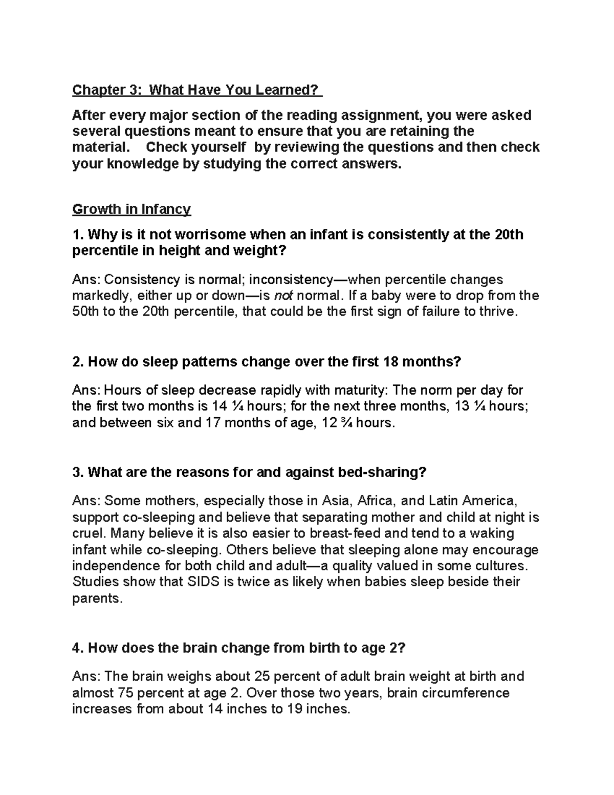 Ch3 - n/a - Chapter 3: What Have You Learned? After every major section ...