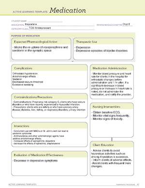 Milrinone - Drug template - ACTIVE LEARNING TEMPLATES THERAPEUTIC ...
