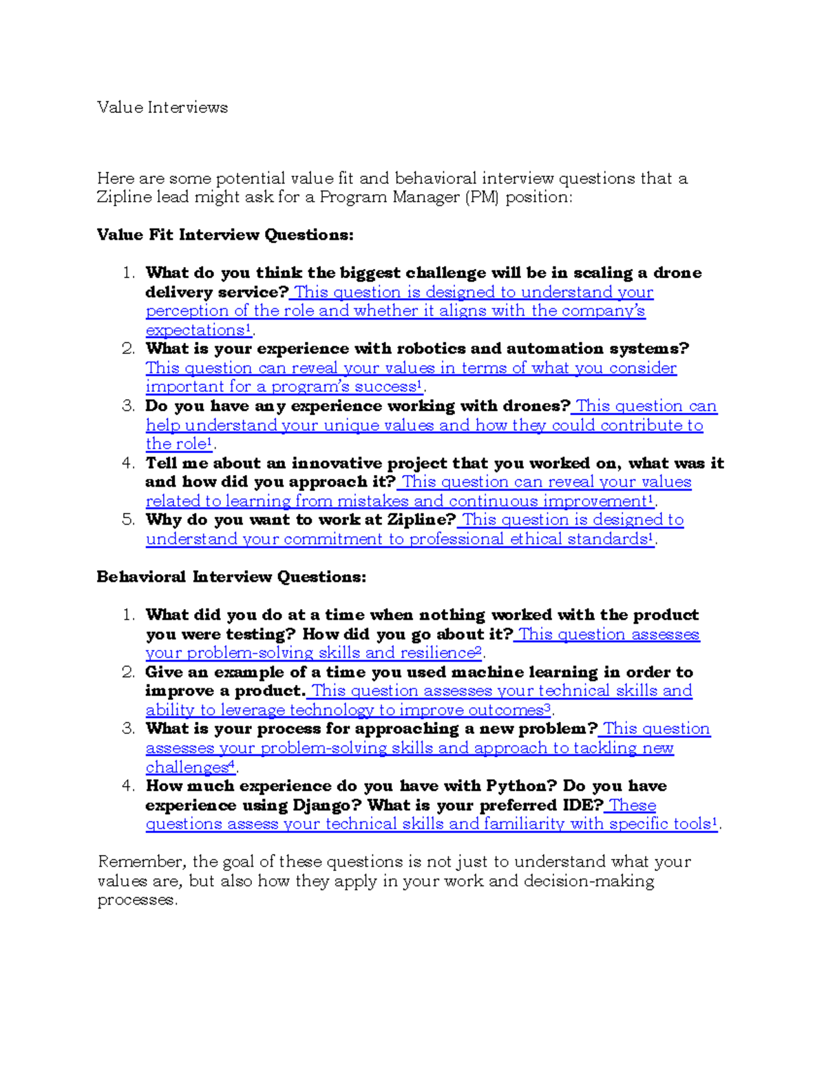 Value Interviews-1 - Guide for your Interviews - Value Interviews Here ...