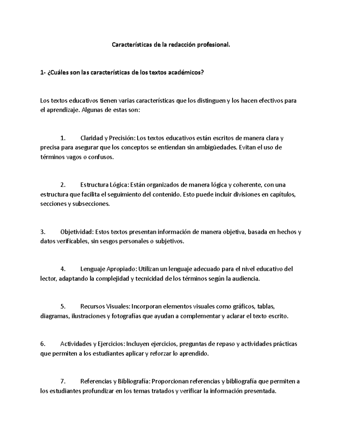 Características de la redacción profesional - 1 - ¿Cuáles son las ...
