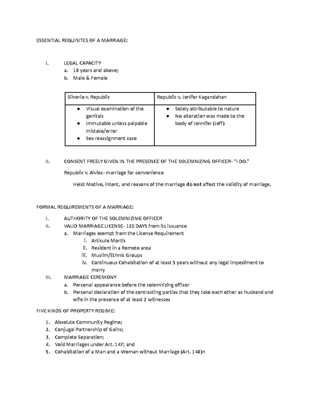 Family code-essential requites - ESSENTIAL REQUISITES OF A MARRIAGE: I ...