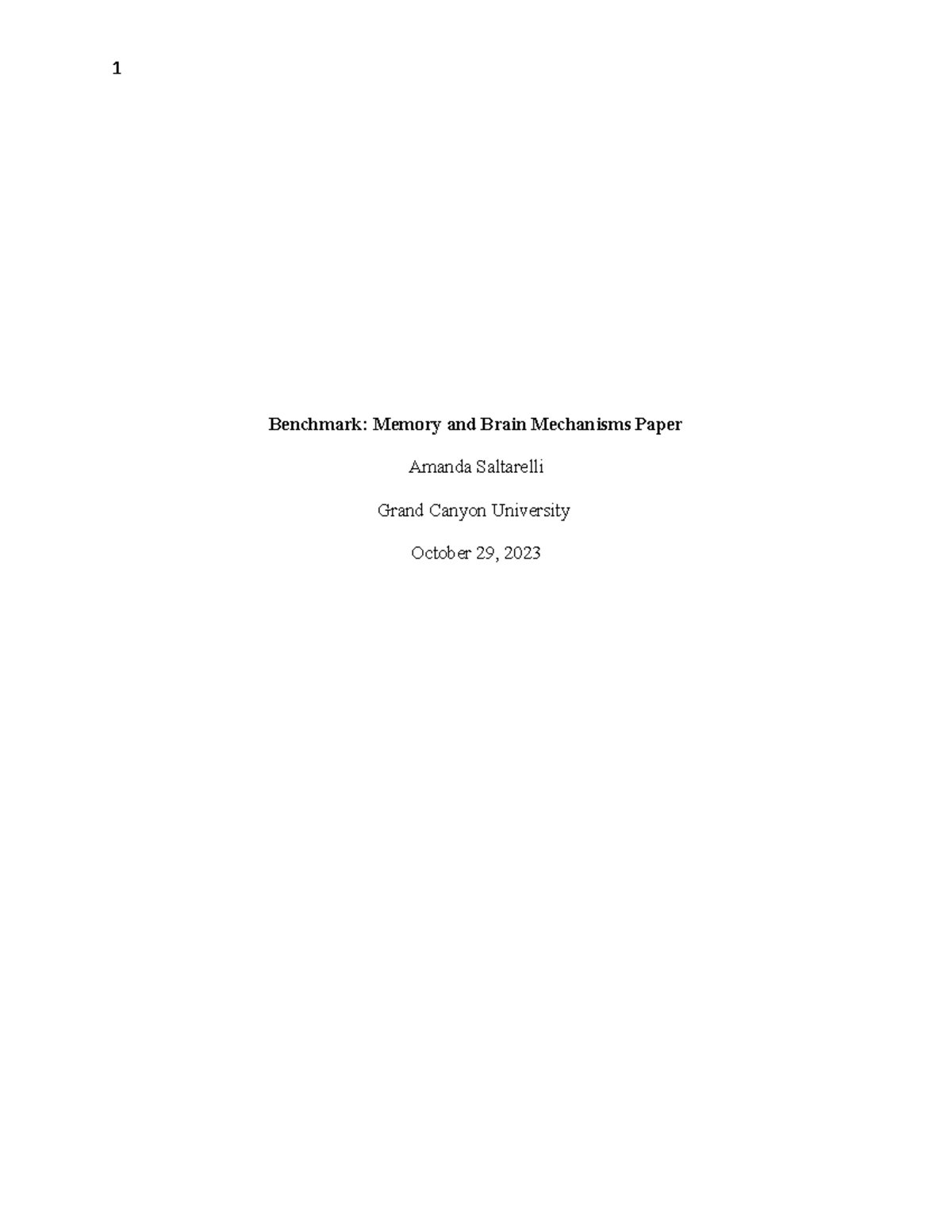 Benchmark Memory and Brain Mechanisms Paper - There are four different types of memory: sensory ...