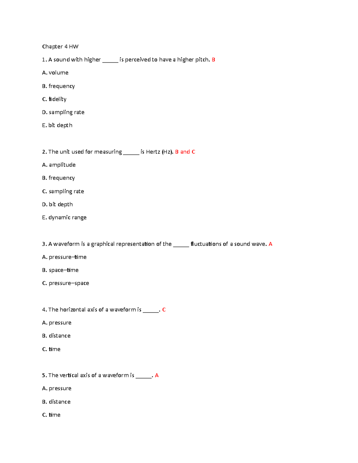 Kcarr 4Chapter 4 HW - Questions and Answers - Chapter 4 HW A sound with ...