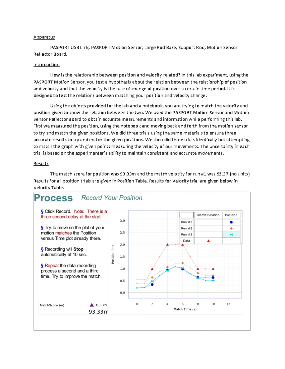 Physics lab 1 - Apparatus PASPORT USB Link, PASPORT Motion Sensor ...