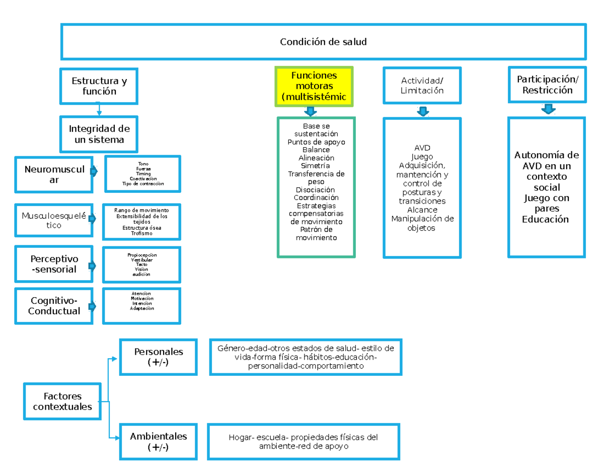 Cuadro Cif sobre estructura y funcion - Condición de salud Estructura y función Actividad/ - Studocu