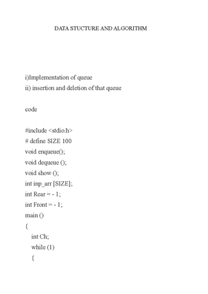 DSA CAT Model Question paper - CAT MODEL QUESTION PAPER Programme : B ...
