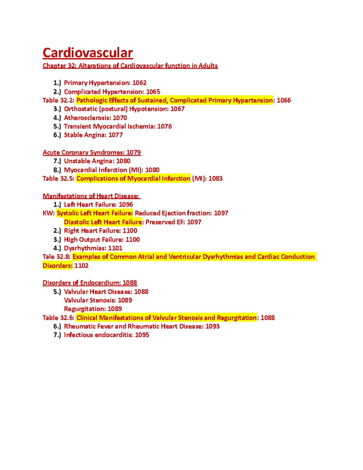 Cardiovascular - Unit 3 test prep - Cardiovascular 1.) Primary ...