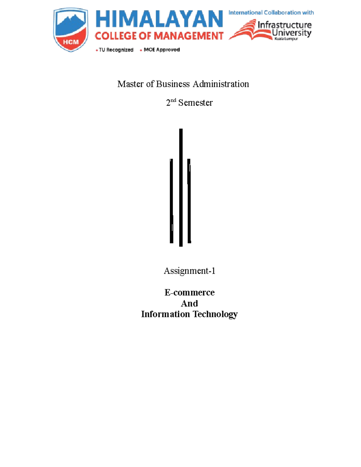 EIT Assignment-1 Raj Pradhan - Master of Business Administration 2 nd Semester Assignment- - Studocu