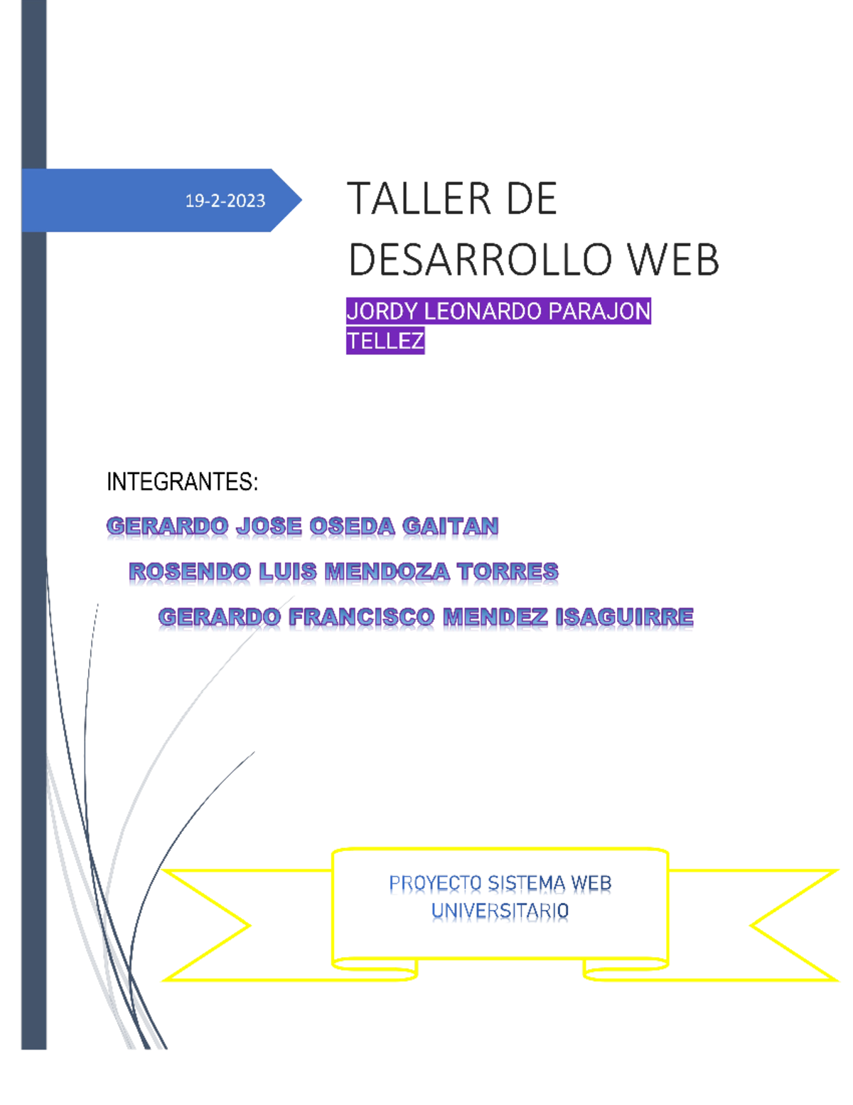 Taller de desarrollo web entorno servidor 1 y 2 revision - Taller de ...