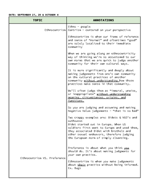 Chapter 6 - Nov. 3rd 10th - DATE: Nov. 3, 10 TOPIC ANNOTATIONS Chapter ...