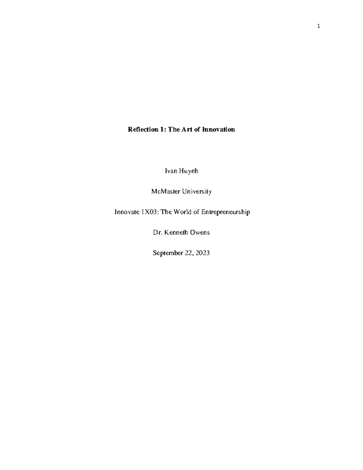 Ivan Huynh-Guy Kawasaki Reflection - Reflection 1: The Art of ...