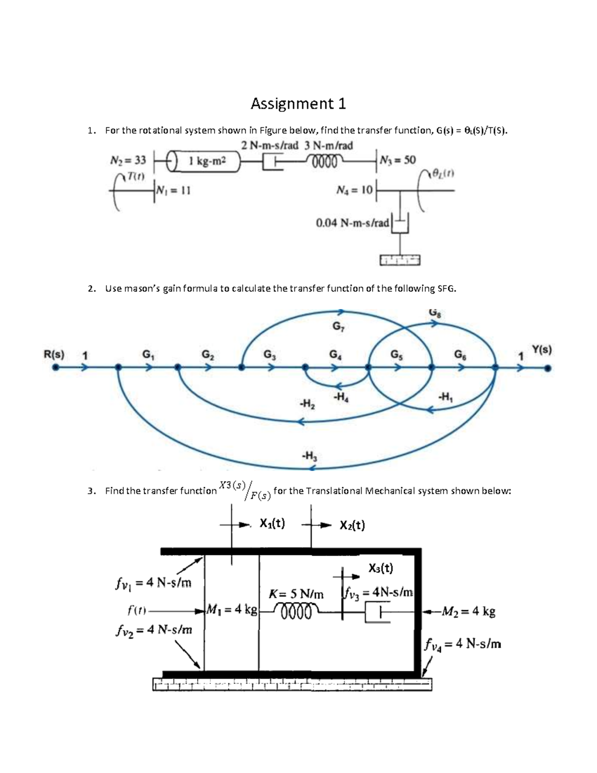 Assignment 1 Linear Control Theory Warning Tt Undefined Function 32 Warning Tt Undefined