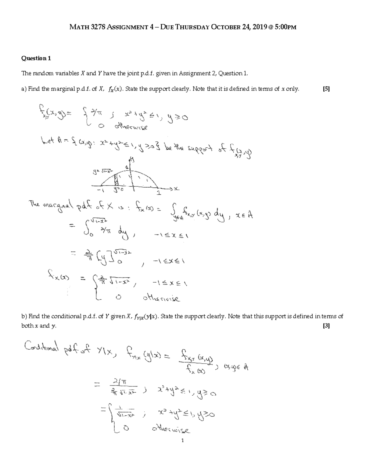 Math 3278 Assignment 4 - Solutions - Probability Theory II - UWI - Studocu