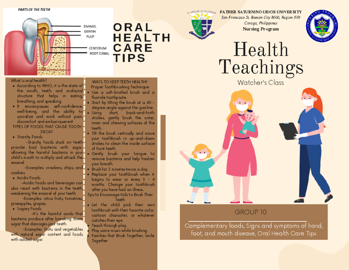 Pamphlet - ####### Complementary foods, Signs and symptoms of hand ...