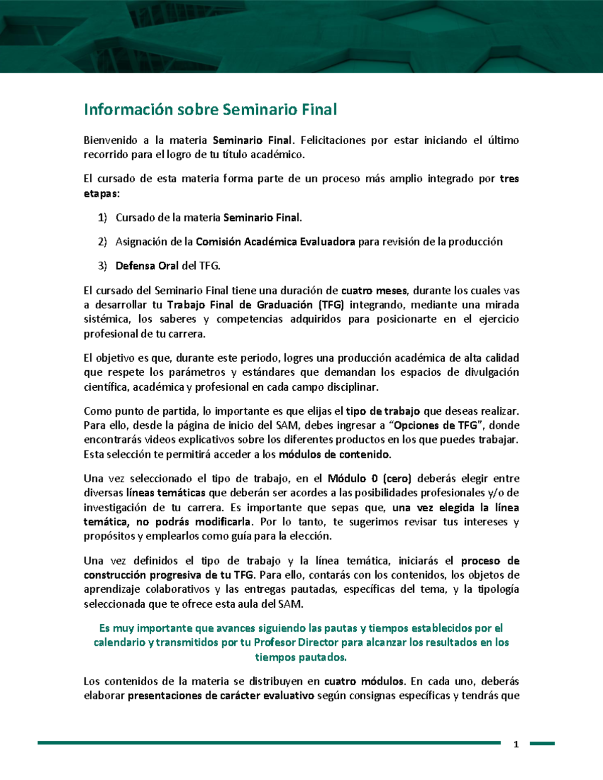 Guía - Seminario Final-1 - Información sobre Seminario Final Bienvenido a la materia Seminario ...