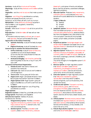 THE Human BODY - notes - Anatomy Scientific discipline that ...