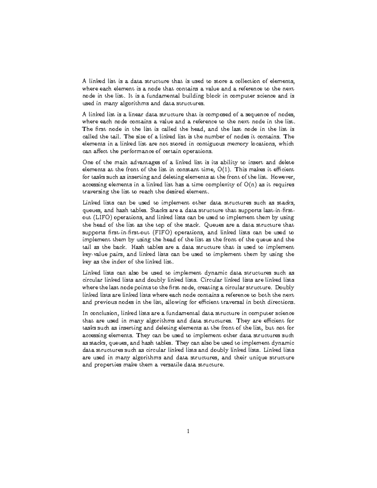 A Linked Data Structure A Linked List Is A Data Structure That Is Used To Store A Collection