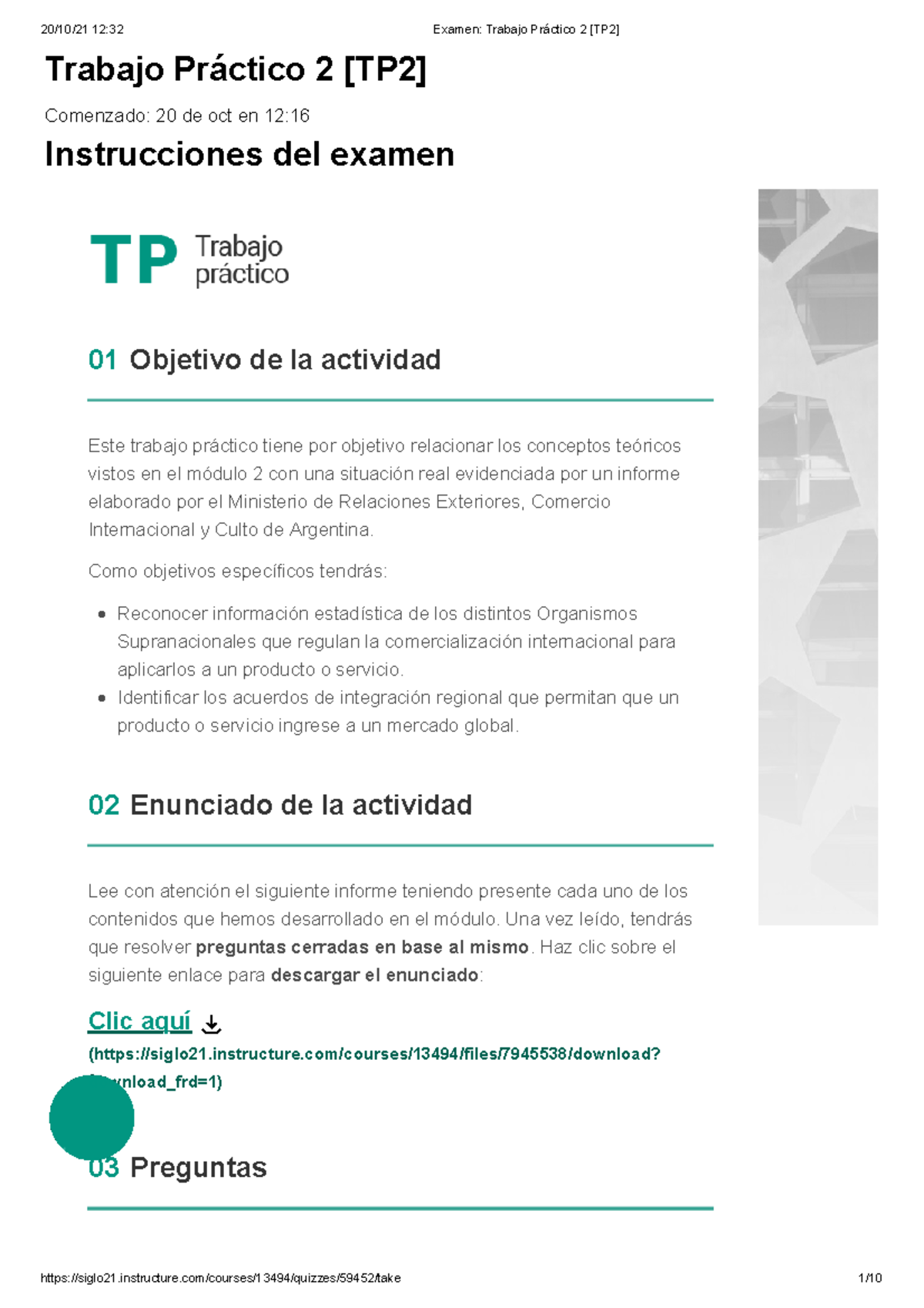 Examen Trabajo Práctico 2 [tp2] Intro Al Comercio Exterior Mio 97 08