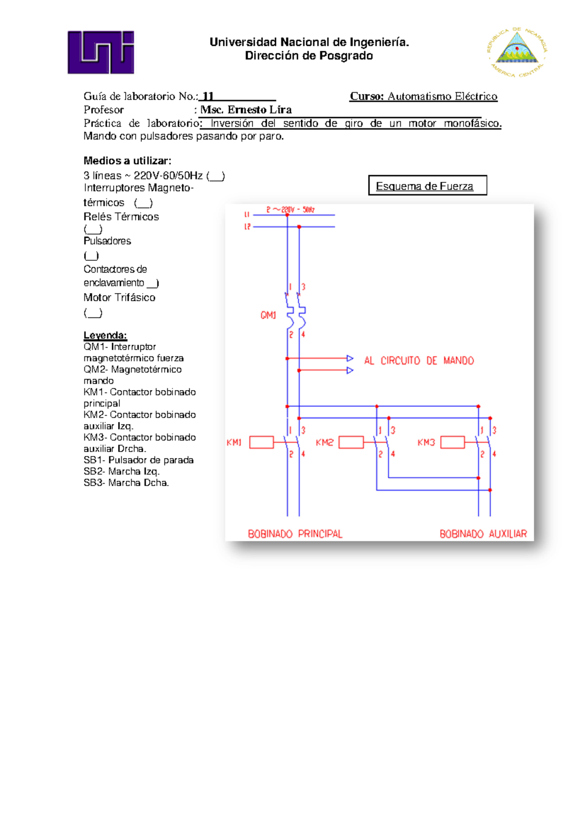 Simbología nema ansi iec - Guía de laboratorio No.: 11 Curso ...