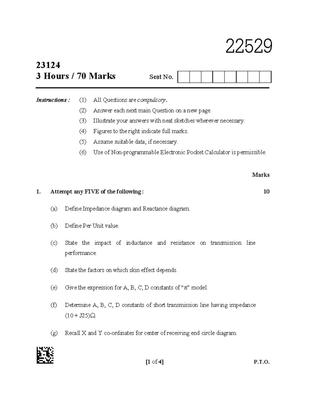 22529-2023-Winter-question-paper[Msbte study resources] - 22529 [1 of 4] P.T. 23124 3 Hours / 70 ...