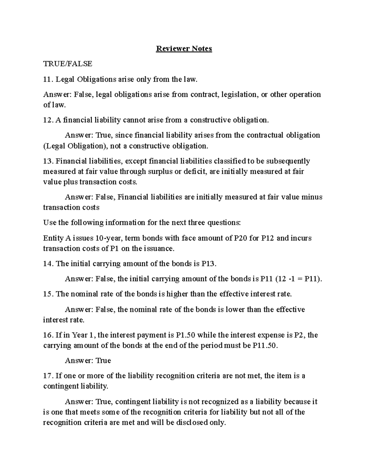 Reviewer Notes - Practice material for Government Accounting - Reviewer ...
