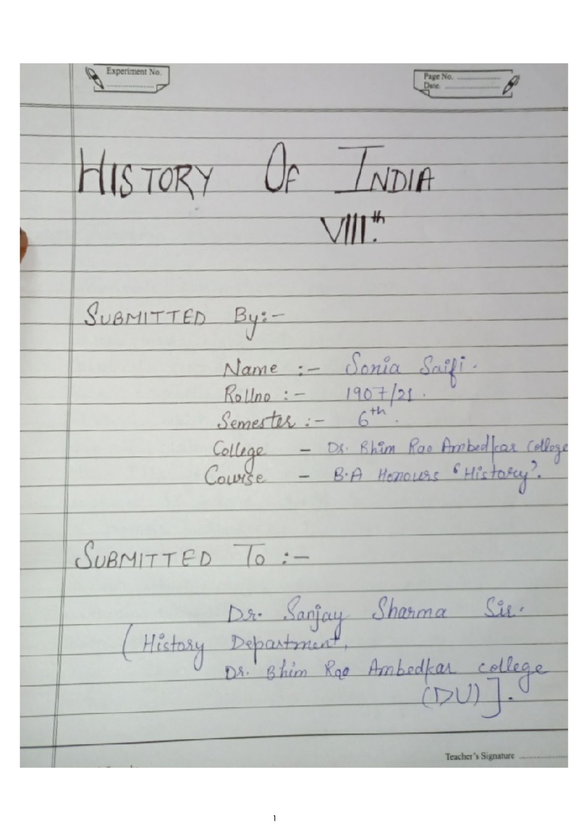 His. of India 8 assg. - BA (Hons.) History - Studocu