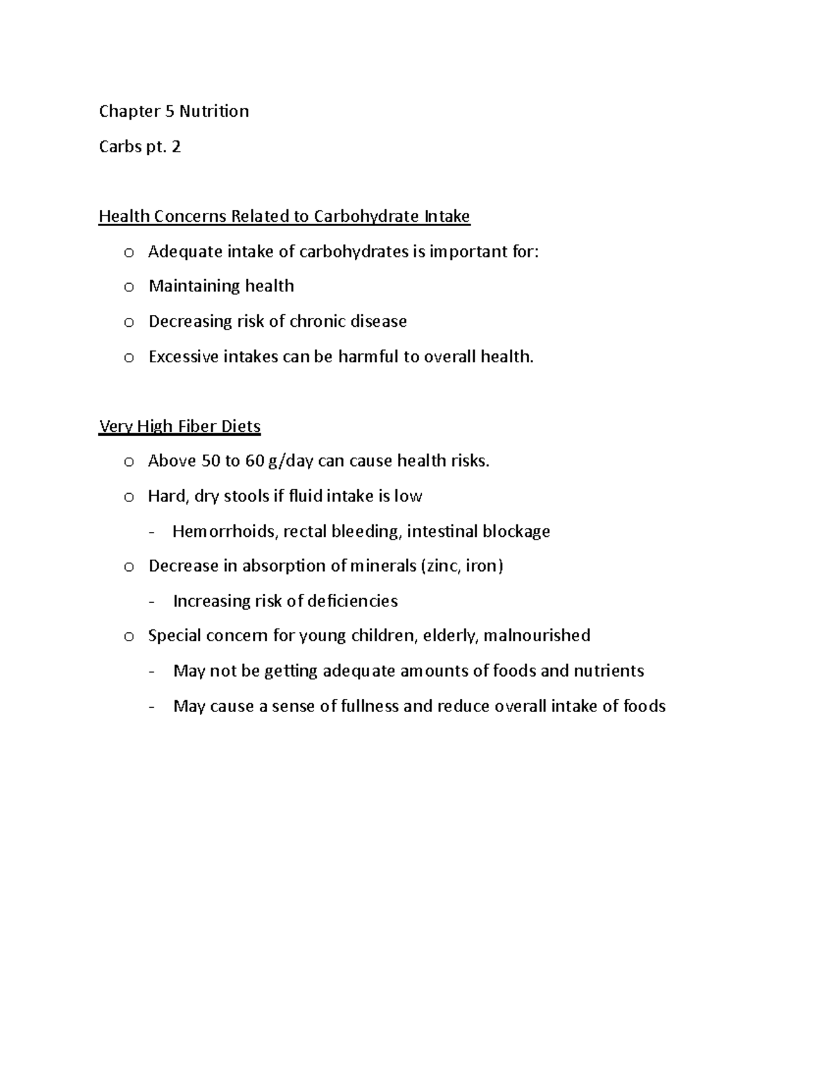 Nutrition Chap 5 Pt. 2 - Carbohydrates Cont... - Chapter 5 Nutri-on ...